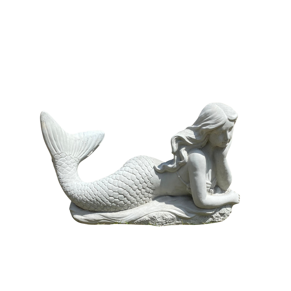 Concrete Mermaid Statue – White Elephant Mandeville