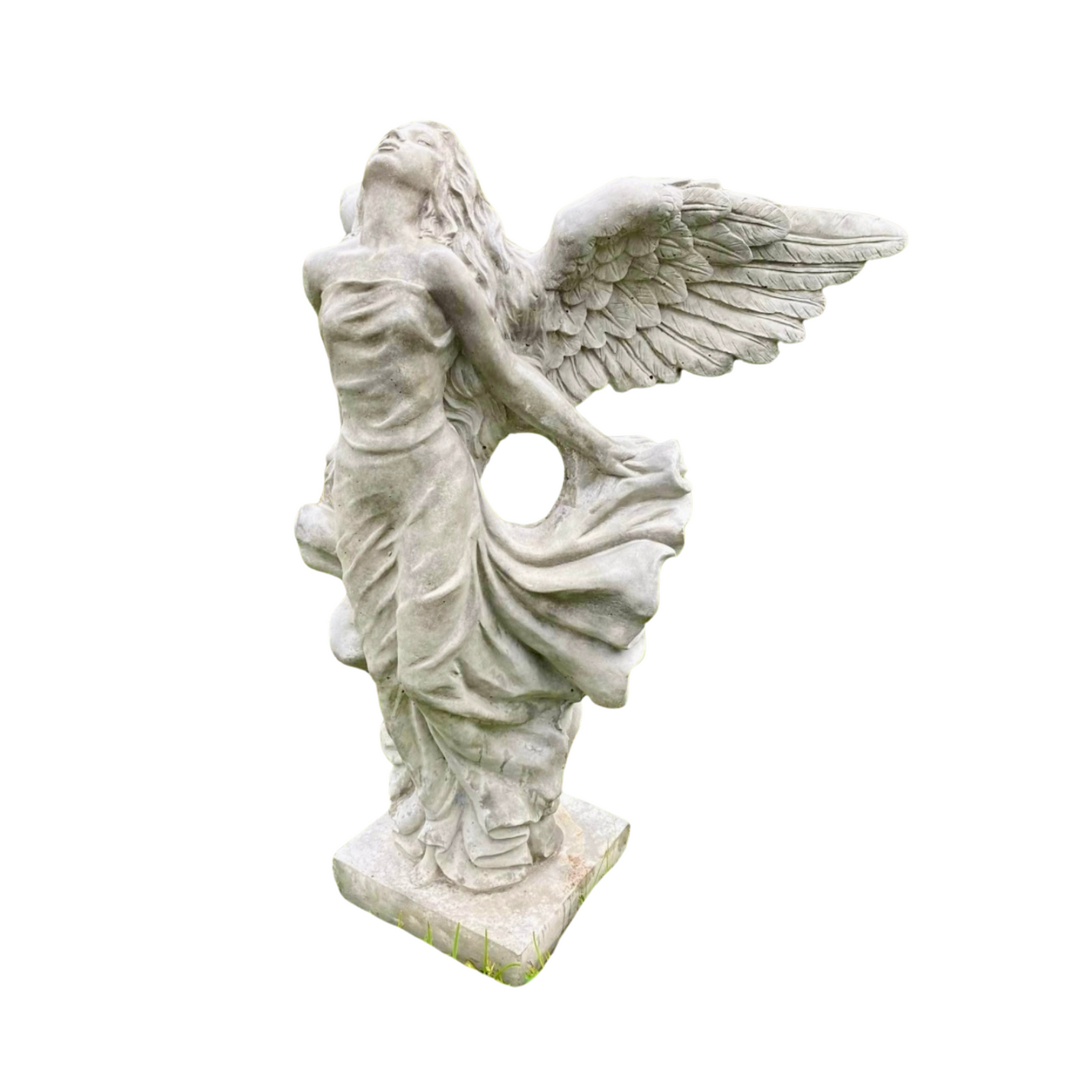 Concrete Angel of Patience Statue – White Elephant Mandeville